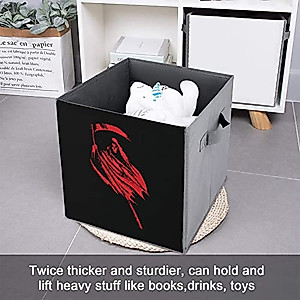 Grim Reaper Large Cubes Storage Bins Collapsible Canvas Storage Box Closet Organizers for Shelves
