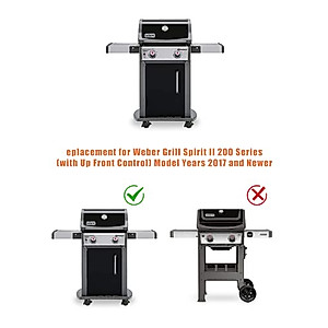 VENUSTEK 7635 Flavorizer Bars,69785 Grill Burner Tubes,67060 Heat Deflector Grill Parts Replacement Compatible for Weber Spirit II 200 Series(with Up Front Control)