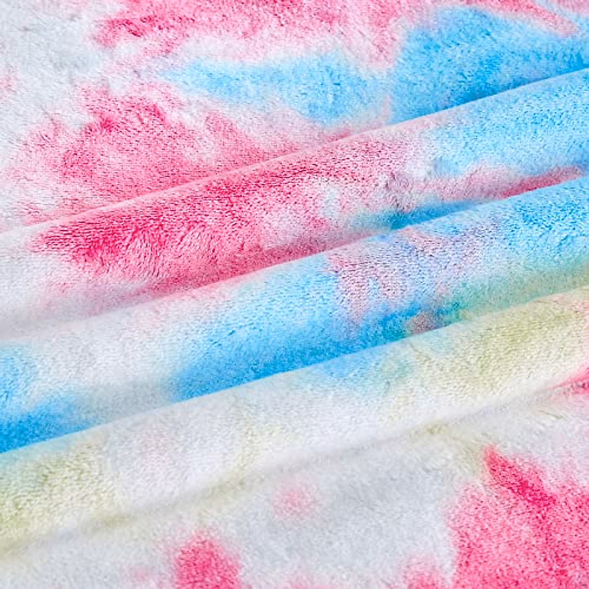 DANGTOP Rainbow Throw Blanket, Unique Tie dye Flannel Blanket for Girls, Soft Cute Decorative Throw Blanket, Warm Cozy Fuzzy Fleece Blanket for Adults Kid's Gift （Flannel Rainbow, 50x60 inches ）