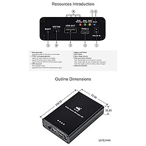 Iunius Solar Power Manager (B), Embedded 10000mAh Rechargeable Li-Po Battery, Compatible with 6V-24V Solar Panels