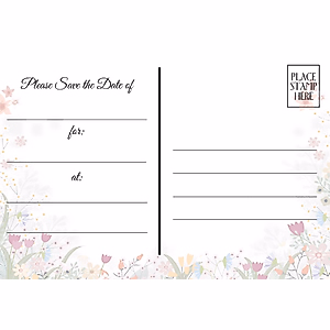 Stonehouse Collection | Wedding Save The Date Stationery Postcards | Wild Flower Save The Date Bridal Cards | (Save the Date)