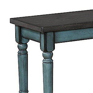 Powell Furniture Willow Dining Bench, Multicolor, 40”W x 14.02”D x 18.31”H