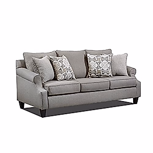 Behold Home Havenwood Sofa with Accent Pillows in Gray