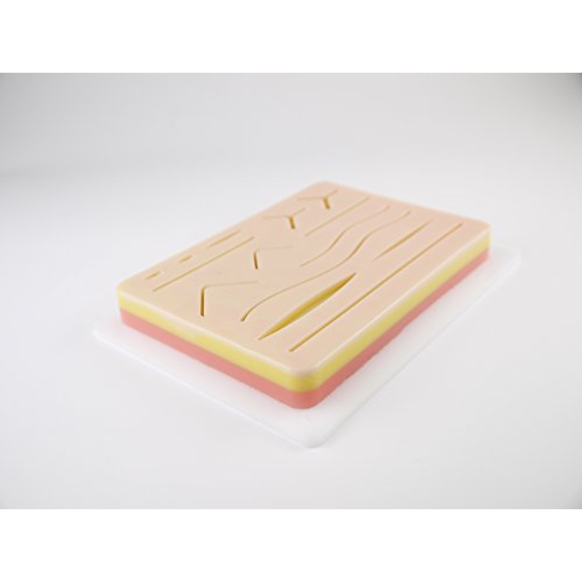 Harbin Design Large Premium 3-Layer Suture Practice Pad w/ Wounds on Anti-Slip Base (7.2" x 5.2") | The Original - Will Not Easily Separate, Tear, Rip | For Practicing Suturing Doctors,Students