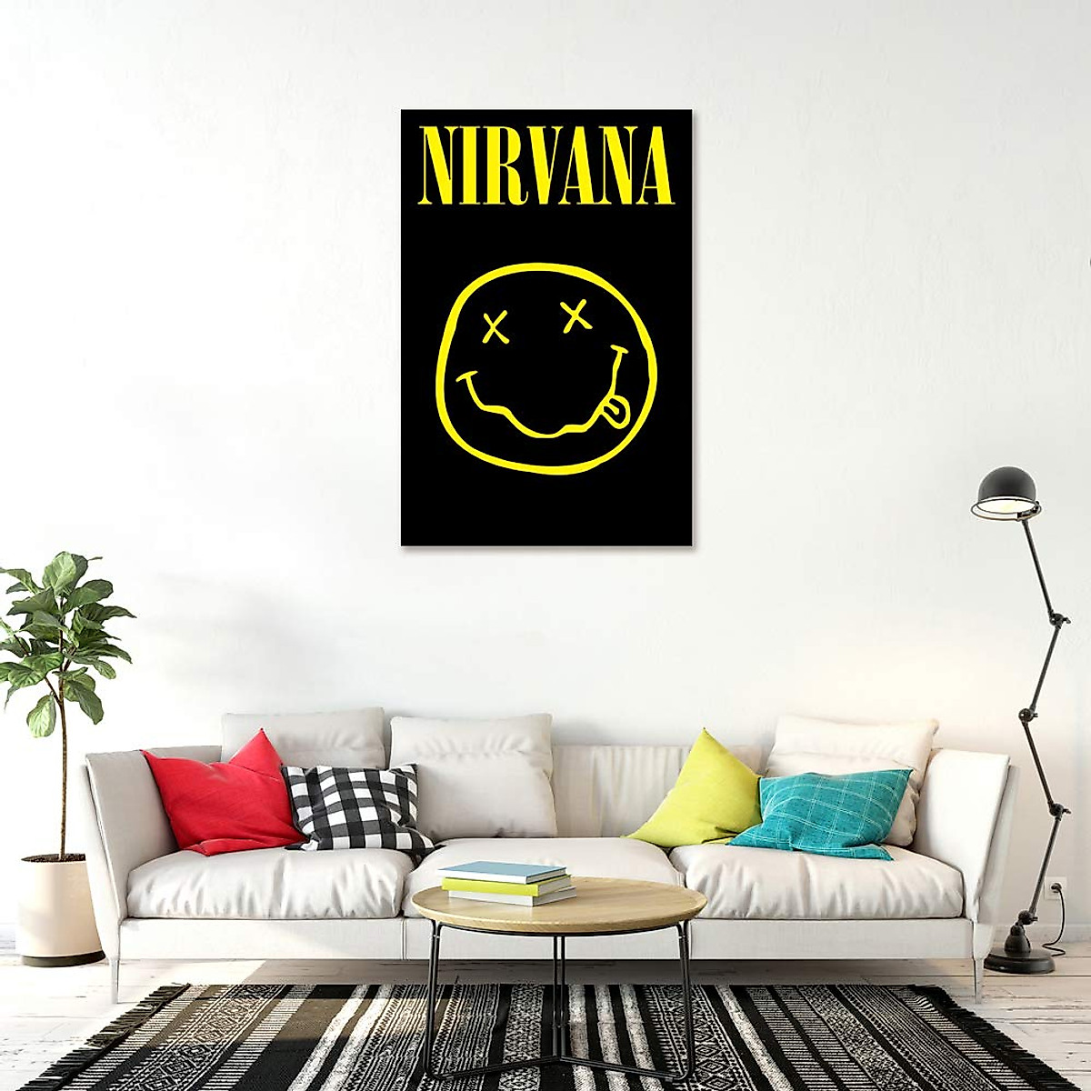 Nirvana - Smiley Face 24x36 Poster Band Album Art Black