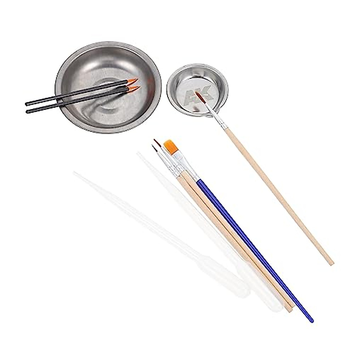 1 Set Figure Coloring Tool Miniature Paints Tools Watercolor Brush Set Oil Painting Micro Paint Brushes Paint Mixing Cups Painting Brush Figure Supply Figure Accessory