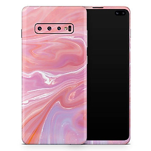 DesignSkinz Marbleized Pink Paradise Protective Vinyl Decal Wrap Skin Cover Compatible with The Samsung Galaxy S20 (Screen Trim & Back Glass Skin)
