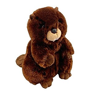 PLUSH TOYS WONDERLAND Justin Beaver Plush Toy, 8-Inch Huggable Stuffed Brown Beaver Zoo Animal, for Kids, Birthdays, Baby Showers, & Toddlers