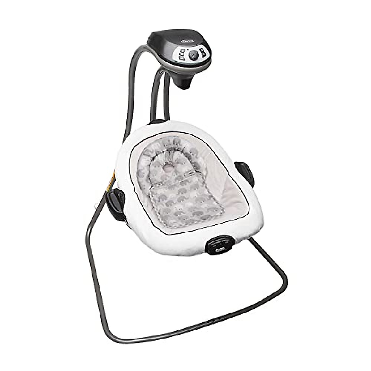 Boppy Head Support Noggin Nest, Gray Elephant Plaid, For 3- or 5-point Harness Systems, Helps Prop Baby’s Head In Bouncers, Strollers And Swings, 0-4 months