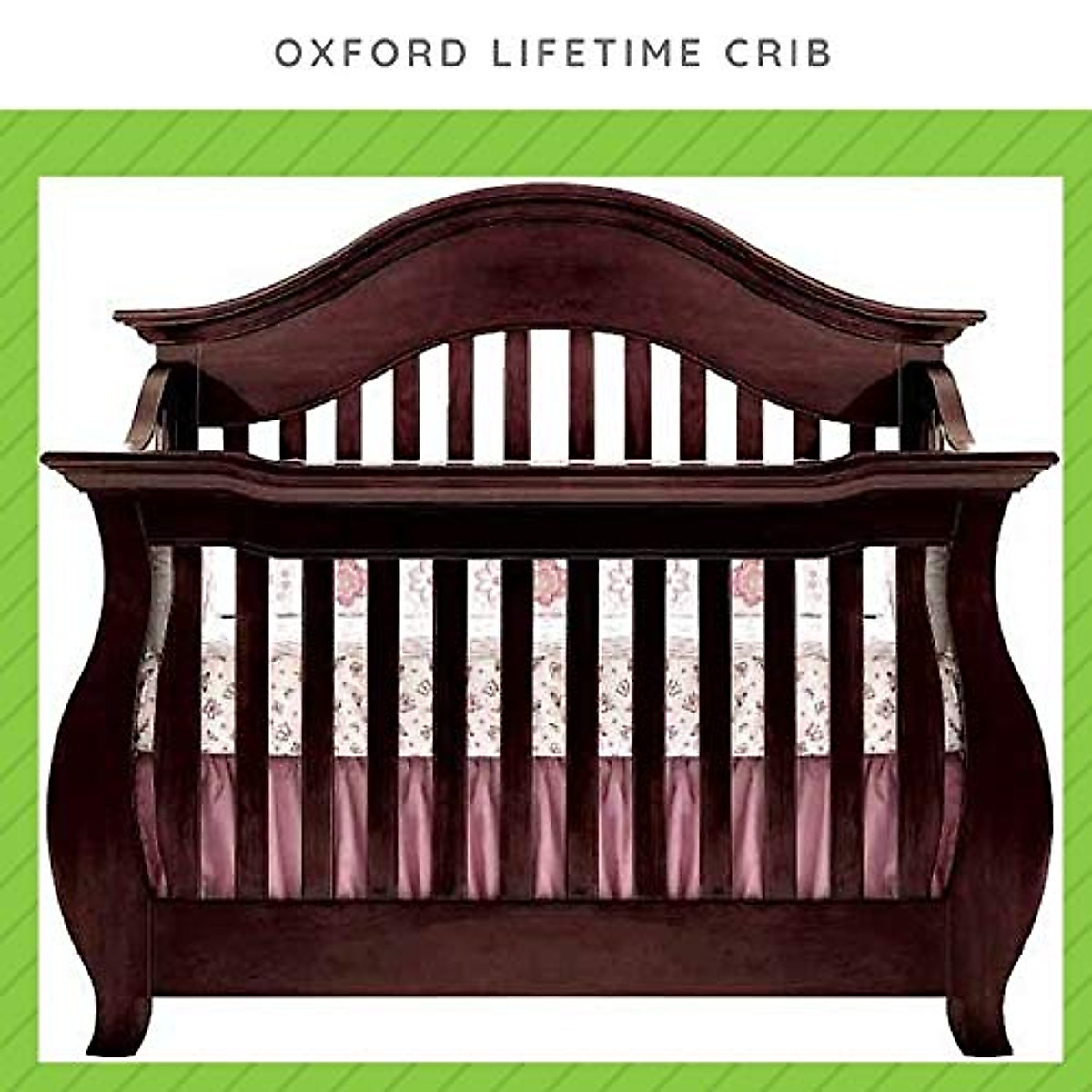 Full Size Conversion Kit Bed Rails for Baby Cache Cribs (Cherry)