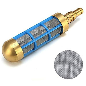 Suction Filter, Pressure Washer Water Suction Filter Drum, Brass Pick Up Filter Strainer Drum Suction, Brass 3/4'' 1/2'' Hose Water Suction Strainer Pickup Filter for Pressure Washer