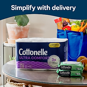 Cottonelle Ultra Comfort Toilet Paper, 9 Mega Rolls (9 Mega Rolls = 36 Regular Rolls), 244 Sheets per Roll, Packaging May Vary