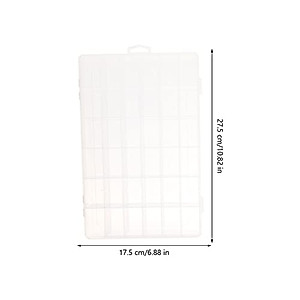 Sewroro Bead Organizer 4pcs Clear Plastic Organizer Box Container Craft Storage with Adjustable Dividers for Beads Organizer Art DIY Crafts Jewelry Fishing Tackles 10/15/24/36 Grids Storage Box