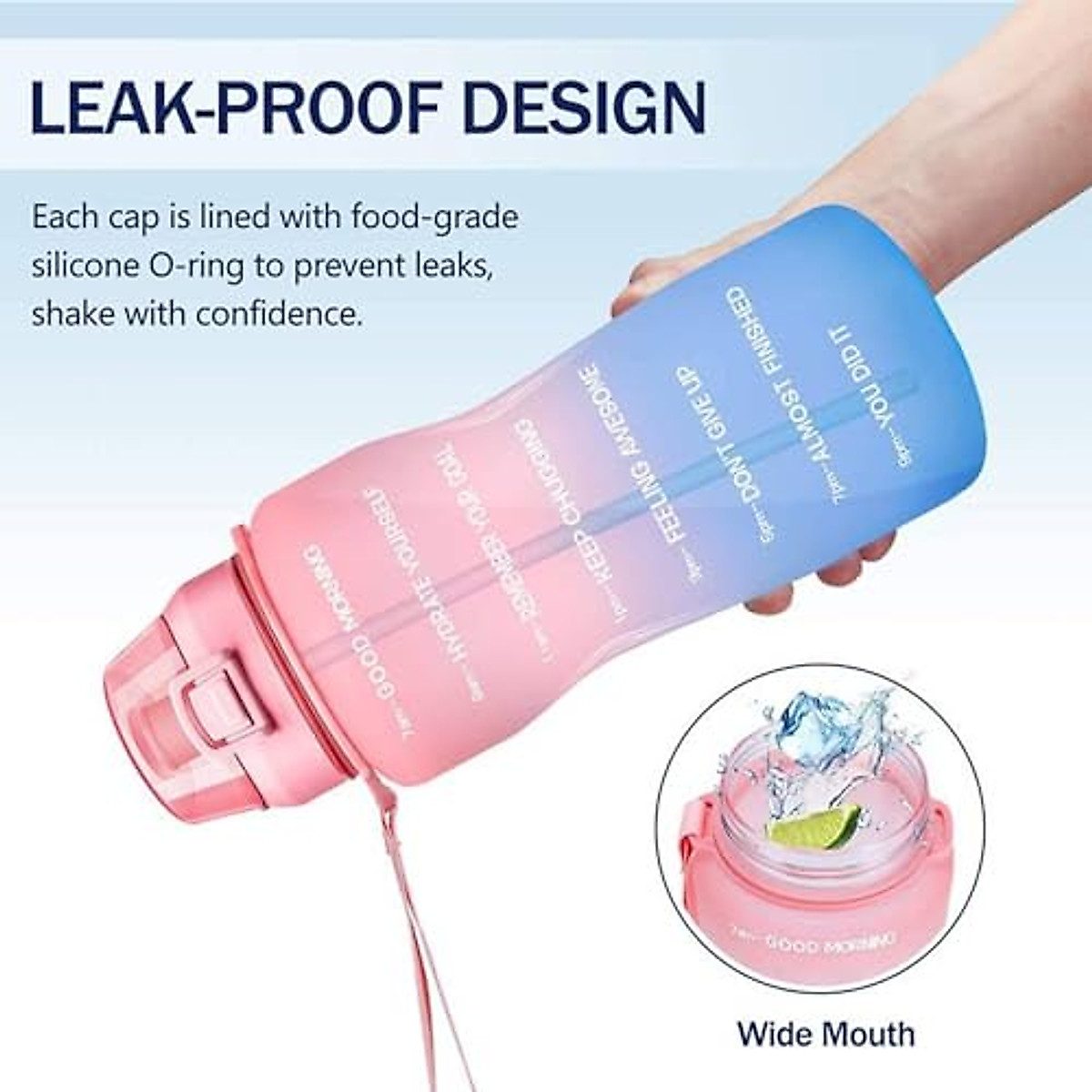 MeyeLo tritan cross-border water bottle sports cup in stock wholesale large capacity gradient direct drink portable rope holding outdoor kettle