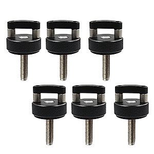 Sewtanc Hard Top Quick Removal Fastener Thumb Screw Nuts Tie-Down D-Rings For Compatible Jeep Wrangler TJ JK 2007-2022(black)