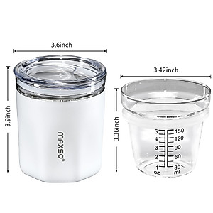 Insulated Wine Tumbler with Lid Stainless outside - Hybrid Cocktail Whisky Removable Glass Inside, Bourbon Gift for Man,Double Walled Stainless Steel Vacuum Insulated 8.8oz Wine Glass Keeping Cold