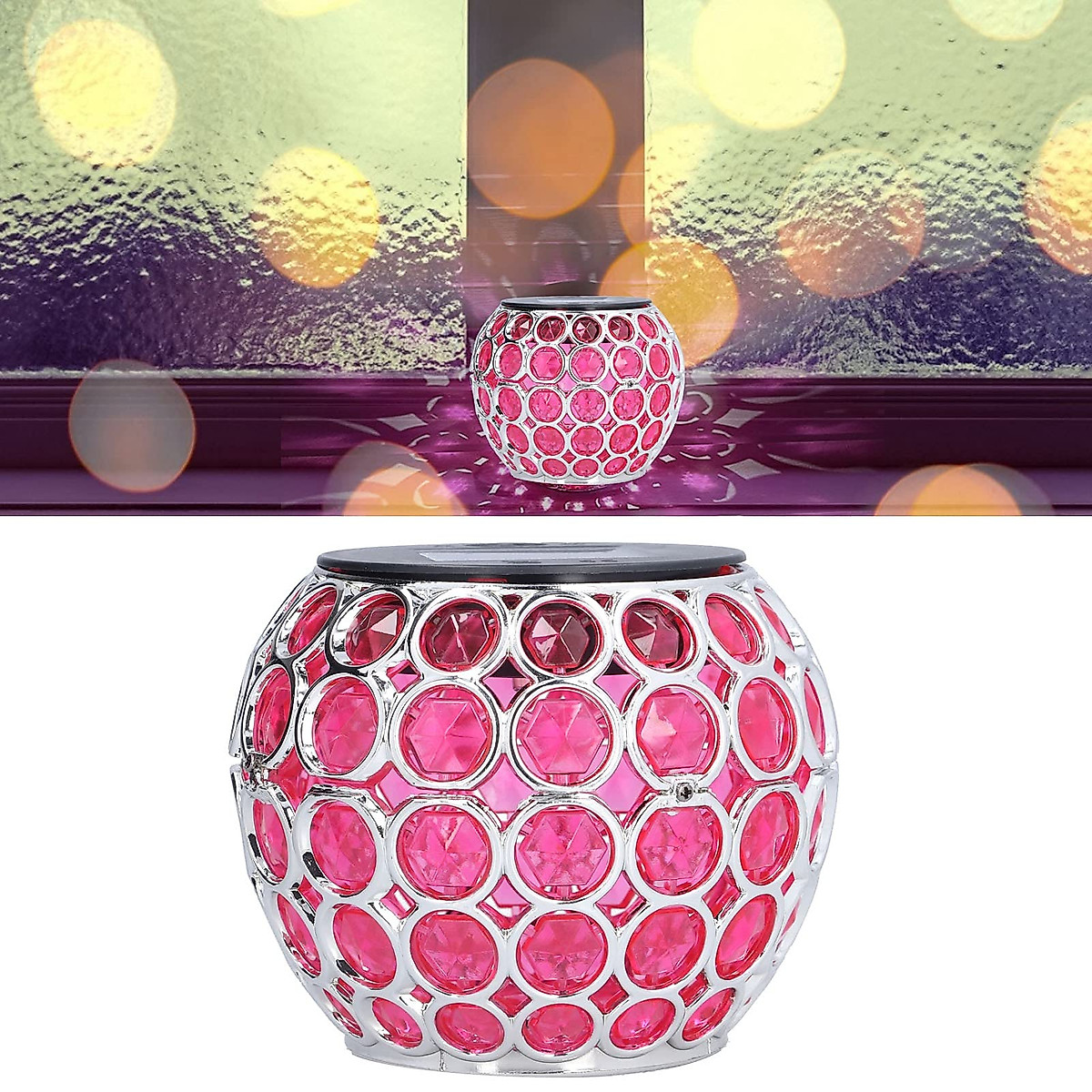 Solar Night Lights Lamp Wavy Point Ambient Lamp Stable Performance Soft Light Effect Lighting Supplies for Decoration Home Outdoor Garden