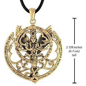 Dryad Design Bronze Inanna Ishtar Pendant Queen of Heaven Goddess Wiccan Pagan Jewelry - 1.75 Inches Diameter
