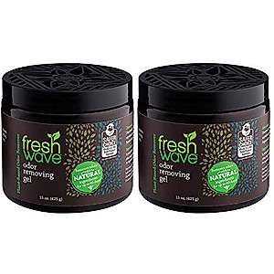 Fresh Wave Odor Removing Gel, 15 oz. | Pack of 2 | Odor Absorbers for Home | Safer Odor Relief | Natural Plant-Based Odor Eliminator | Every 15 oz. lasts 30-60 Days | For Cooking, Trash & Pets