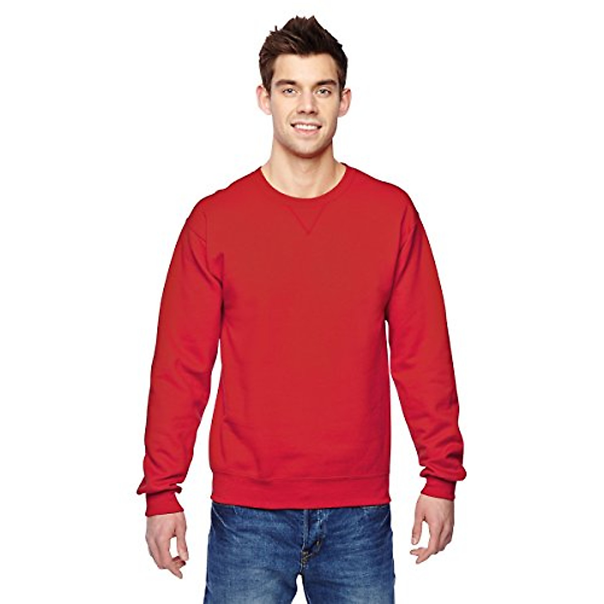 Fruit of the Loom Adult 7.2 oz. SofSpun® Crewneck Sweatshirt M FIERY RED