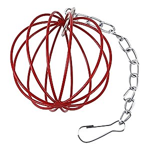 GIFZES Rabbit Hay Feeder, Feed Dispenser Hanging Ball Hay Feeder Pet Hay Ball Hanging Feed Dispenser Animal Supplies for Guinea Pig Hamster Rat Rabbit Chinchilla Red