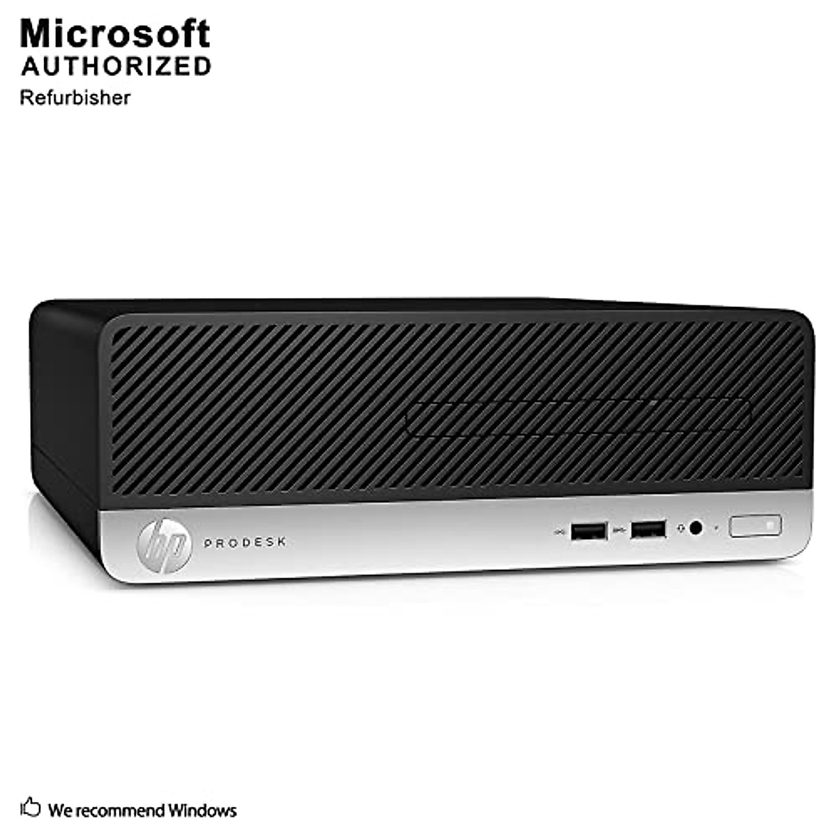 HP ProDesk 400 G5 SFF High Performance Business Desktop Computer, Intel Six Core i5-8500 up to 4.1GHz, 16G DDR4, 256G SSD, WiFi, BT, 4K Support, DP, VGA, Windows 10 Pro 64 En/Sp/Fr(Renewed)