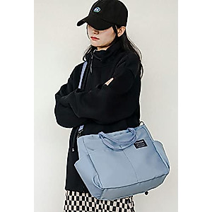 Hobo Bag Unisex Tote Bag Stylish Students Casual Large Canvas Handbag School Shoulder Bag