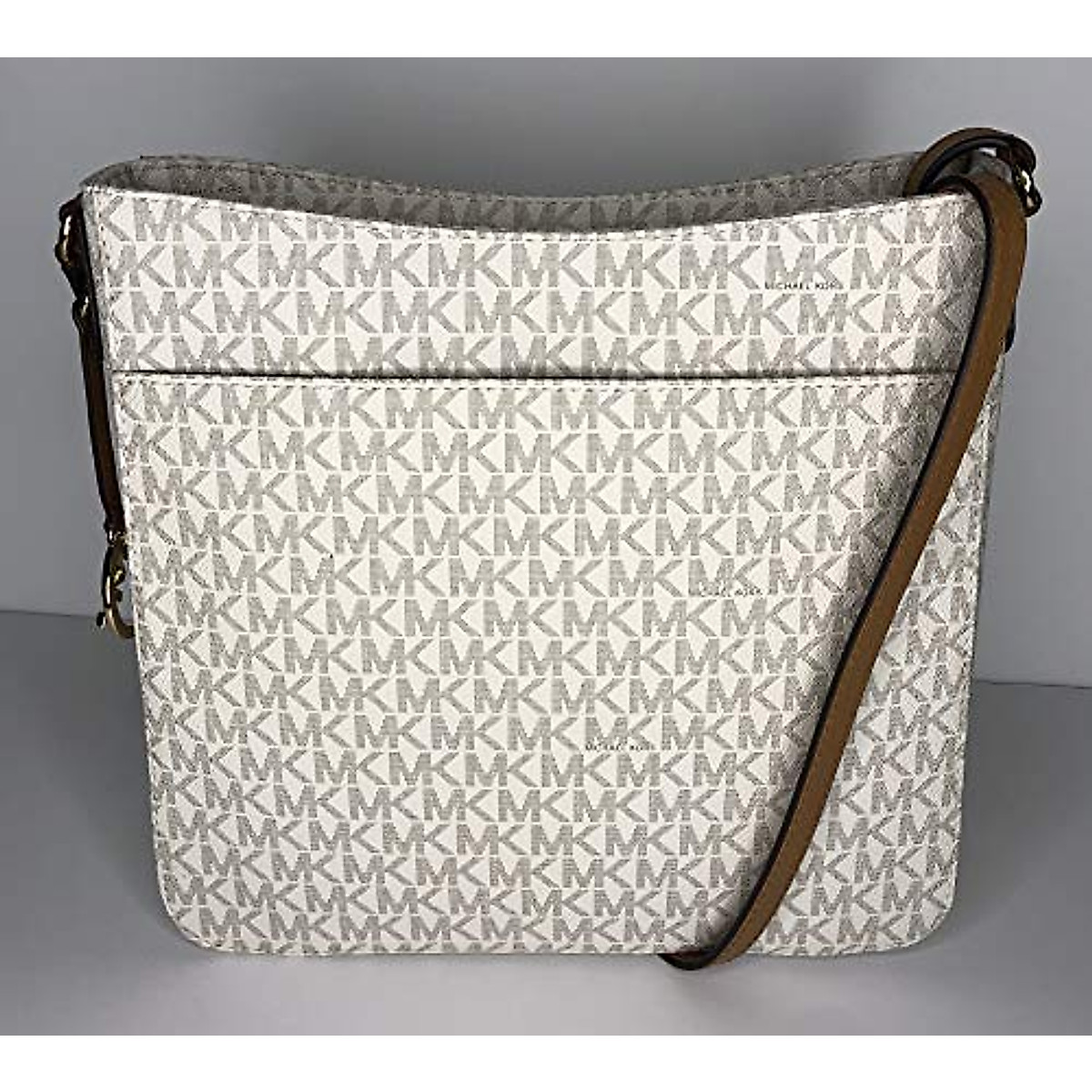 Michael Kors LG Messenger Crossbody bundled with Phone Wristlet (Vanilla/Acorn)