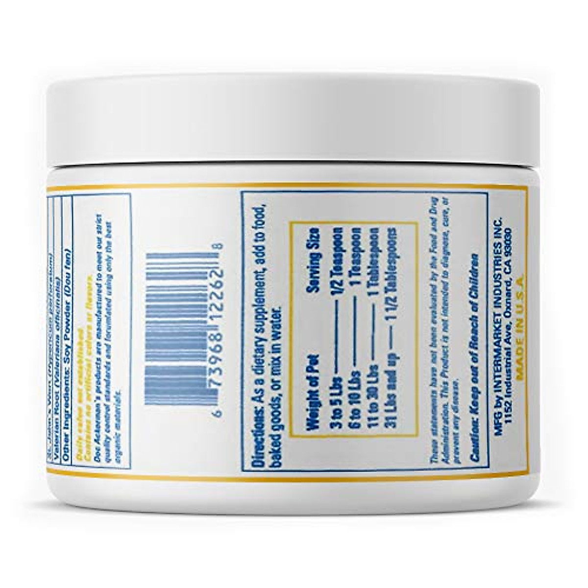 Doc Ackerman's - Nerve & Anxiety Formula - Fast Acting, Soothing & Calming Effects for Pets - Enhanced with Chamomile, Peppermint & Passion Flower - Herbal Remedy for Dogs & Cats - 10 oz