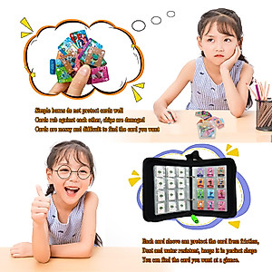 120 Pockets Extra Expansion Binder Sleeves for Animal Crossing Mini Cards Binder, ACNH NFC Tag Game Mini Cards Binder Sleeves 10 Packs