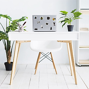 100pcs Waterproof Laptop Stickers Black Cute Cat Stickers for Water Bottles Kawaii Black and White Sticker Pack - Black Skateboard Sticker Computer Laptop Guitar Hydro Flask Phone