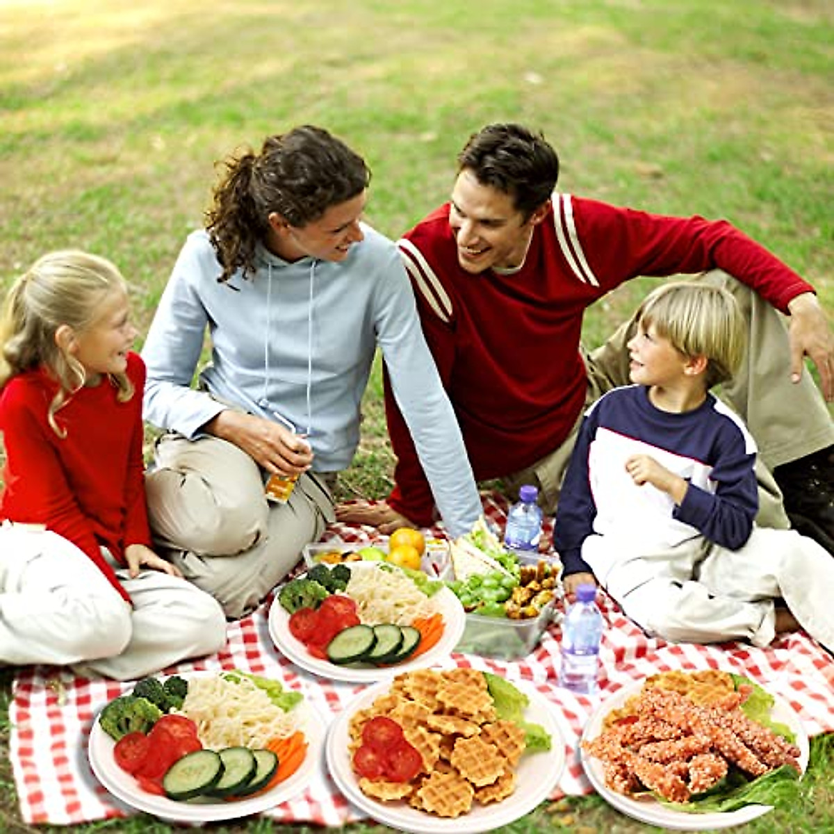 Eco-friendly 200 Pack Disposable Paper Plates, 100% Compostable & Biodegradable, Heavy-Duty Sugarcane Plates for Party, Picnic (6in)