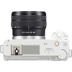 Sony Alpha ZV-E1 Full-Frame Interchangeable Lens Mirrorless Vlog Camera with 28-60mm Lens - White Body