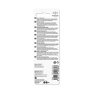 PARKER QUINK Ballpoint Pen Gel Ink Refills, Medium Tip, Blue, 2 Count