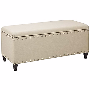 Christopher Knight Home Tatiana Fabric Storage Ottoman, Wheat