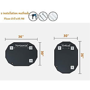 SNUGACE Single Beveled Edge Frameless Wall Mount Bathroom Vanity Mirror, 30” X 36”