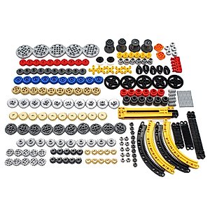 KonHaovF 213PCS Differential Gear Box Set for Technic Series Parts Compatible with Lego Technic Parts, DIY Gears Assortment Pack(Liftarm, Pins, Axles, Connectors) for Technic Building Blocks Set