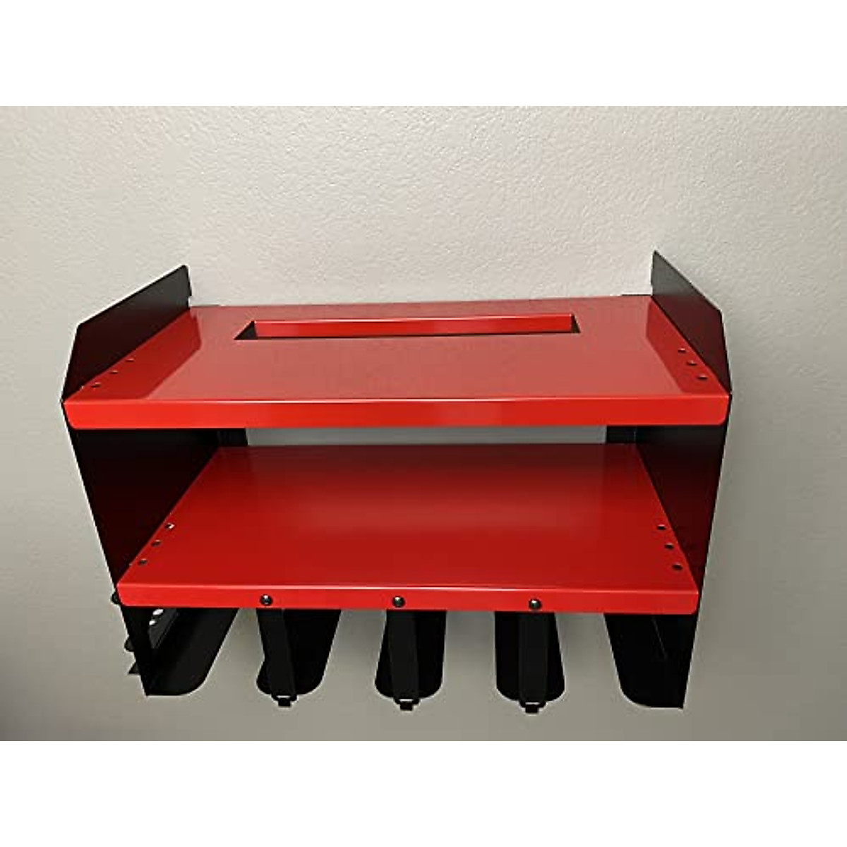 Zu Homes Power Tool Organizer Cordless Tool Storage Rack Garage Tool Organizer Power Drill Holder Power Saw Organizer Wall Mount Tool Box