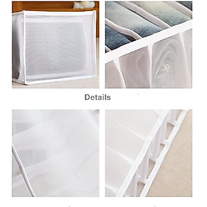 nuoxuan 2Pcs wardrobe clothes organizer closet organizers storage basket- foldable,save space clothing bins,portable containers room underwear,socks,scarves,leggings,skirts,t-shirts,jeans (Grey, 2L)