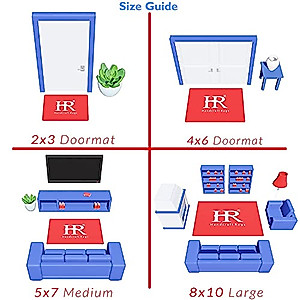 HR Cabin 906 Nature and Animals Area Rug 5'2" x 7'2" Contemporary Geometric Design Fish/Moose/Bear/Lodge