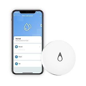 iAlarm Zigbee Water Leak Sensor, Requires Zigbee Hub, Monitor Your Entire Home for Leaks, Suitable for Kitchens, Bathrooms, Basements or Under Sink