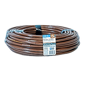DIG ML-112B ¼” 100’ MICROLINE™ Dripline, 12” Dual Outlet Emitter Spacing, UV-Resistant Tubing for Efficient Irrigation | Ideal for Raised Beds | Flexible, Durable, Easy Installation (Brown)