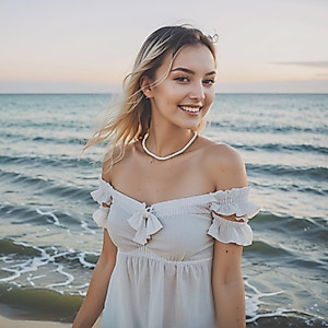 BlueRica Puka Shell Beads Necklace (18")