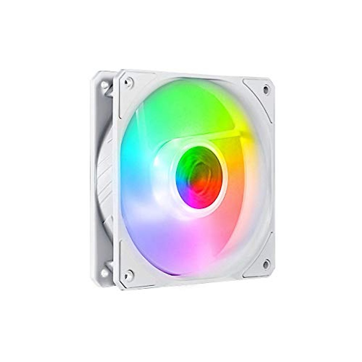 Cooler Master SickleFlow 120 ARGB Fan (White Edition) - 120mm Square Frame Fan, Air Balance Curve Blade Design, PWM Control for Computer Case & Liquid Radiator (SickleFlow 120 ARGB, White)