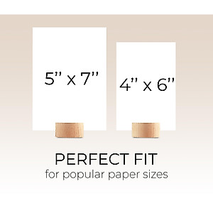 Round Wood Card Holder Set Of 3