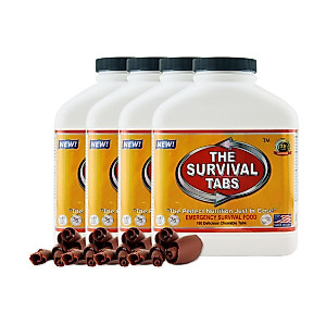Emergency Survival Food 4 bottles Chocolate Flavored 720 tabs
