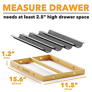 SpaceAid Coffee Pod Holder Drawer Organizer for Nespresso Vertuo Capsule, Bamboo Holder Tray Storage for Nespresso Vertuo, Compatible with 40 Big or 52 Small Vertuoline Pods (Drawer Insert)