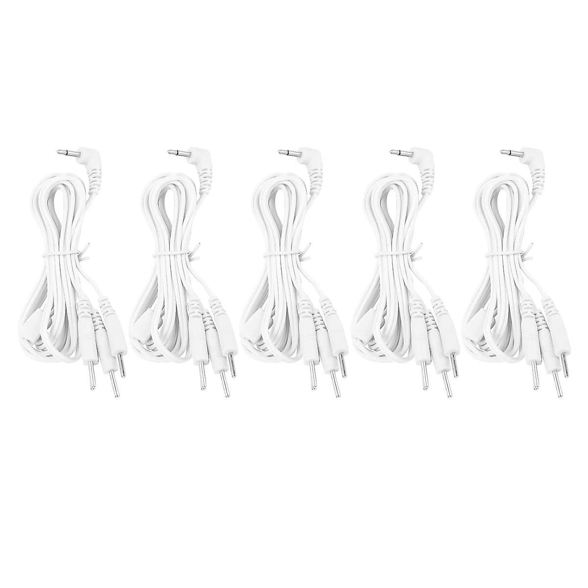 Sonew 5pcs / Bag DC 2.5mm 1.2m 4?in?1 Pin Type Electrode Lead Wires Cable, TENS Lead Wires for TENS Unit Physiotherapy Machine