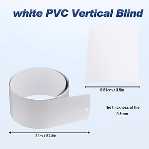 Nuanchu 5 PCS Vertical Blind Replacement Slats PVC Vertical Blind Slats Replacement Parts and 30 Pieces Clear Vertical Blind Repair Tabs Blind Repair Fixers for Sliding Door Window (White)