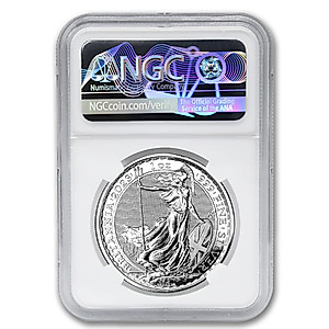 2023 Lot of (2) 1 oz British Silver Britannia Coins Gem Uncirculated (Early Releases - Great Britain Label) £2 NGC GEMUNC